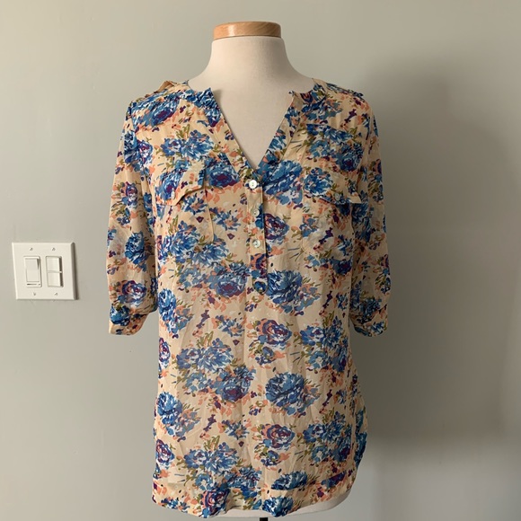 Angie | Tops | Angie Floral Print Blouse | Poshmark